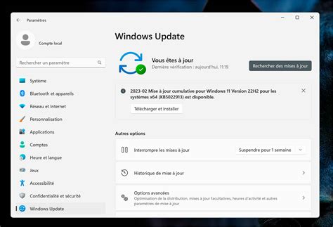 Windows 11 comment installer la mise à jour Moment 2 GinjFo