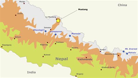 Map Of Mustang Nepal Callie Veronike