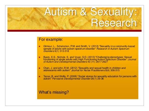Autism And Sexuality
