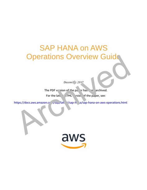 Pdf Archived Sap Hana On Aws Operations Overview Guide Pdfslide Net