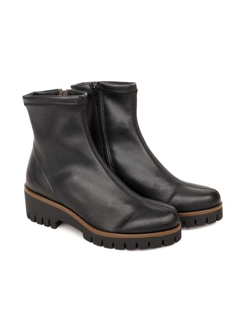 Botas Montaña Tacón Piel Beige PERA LIMONERA