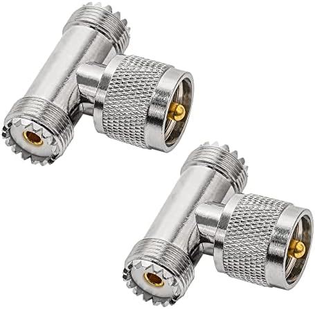 Amazon Anina Coaxial Connector UHF Male To Dual UHF Female 3 Way