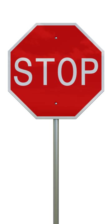 Señal De Stop Blanca PNG Blanco Señal Señal De Stop PNG Imagen para