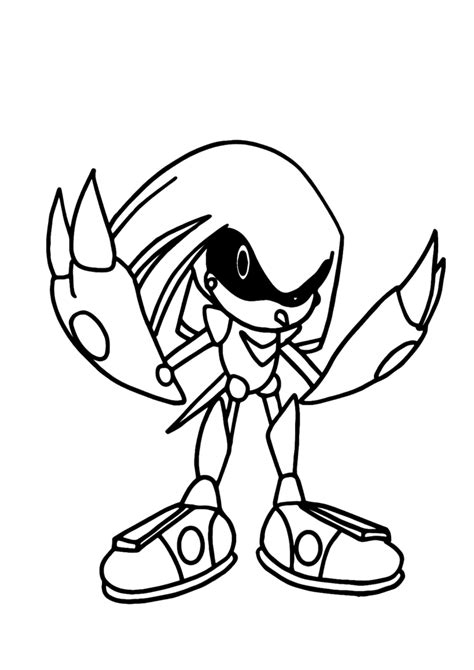 Sonic Metal Para Colorir Imprimir Desenhos