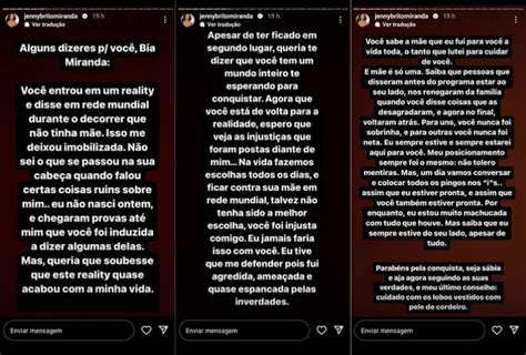 Fora de A Fazenda 14 Bia Miranda responde declarações da mãe