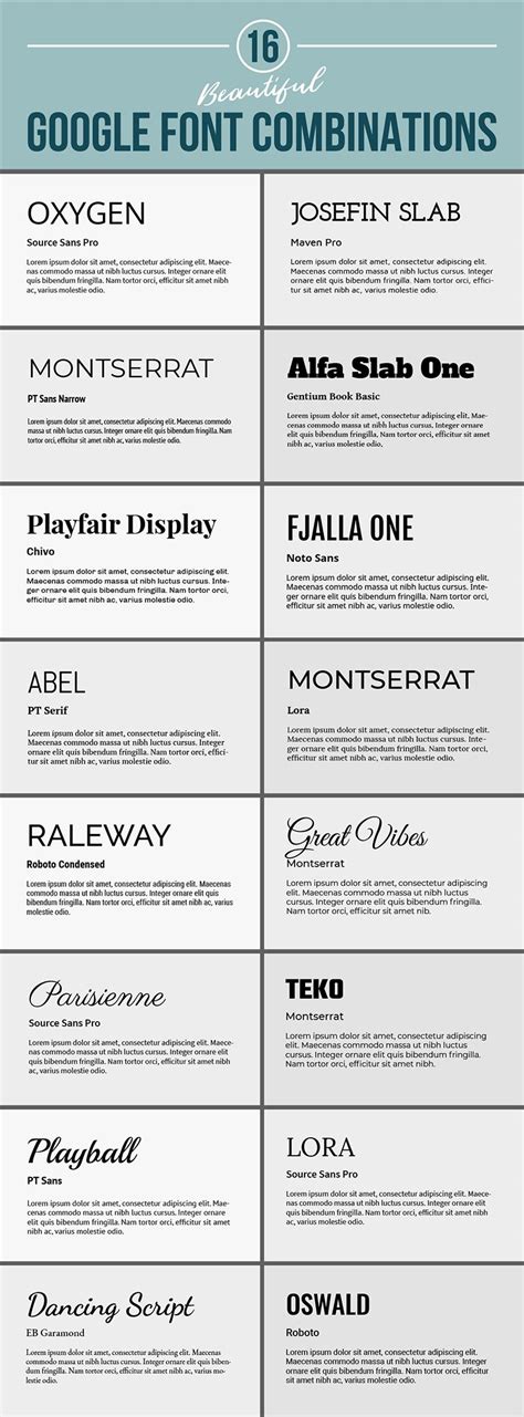 16 Beautiful Google Font Combinations For A Stunning Business Website
