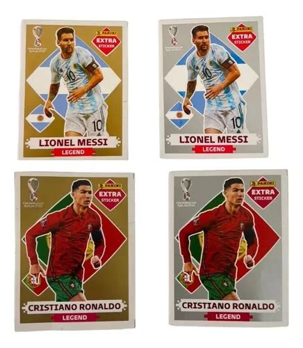 Kit 4 Figurinhas Legend Gold Silver Especial Álbum Da Copa