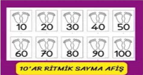 S N F Matematik Onar Ritmik Sayma Afi Ayak Ablonlu Renkli Renksiz