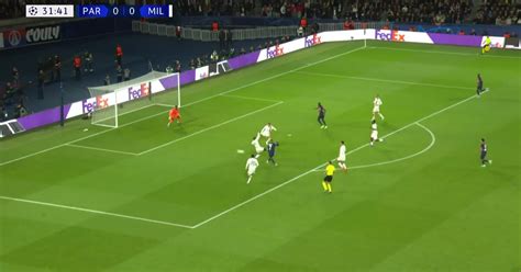 Goal Paris Saint Germain 1 0 Milan 32 Kylian Mbappé