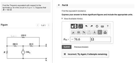 SOLVED Find The Thevenin Equivalent With Respect To The Terminals A B