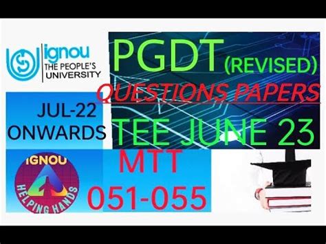 PGDT QUESTION PAPERS MTT JUN 23 QUESTION PAPER PGDT EXAM PAPER JUNE 23