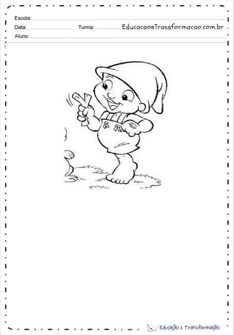 Desenhos do Saci Pererê para colorir e imprimir Folclore Brasileiro