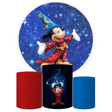 Trio Capa Cilindro Painel Tema Mickey Magico Veste Fácil ESTAMPARIA NET