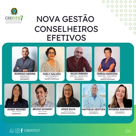 Conhe A A Nova Gest O Do Crefito Conselho Regional De Fisioterapia