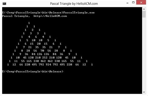 how to print pascal triangle in c with source code algorithms images