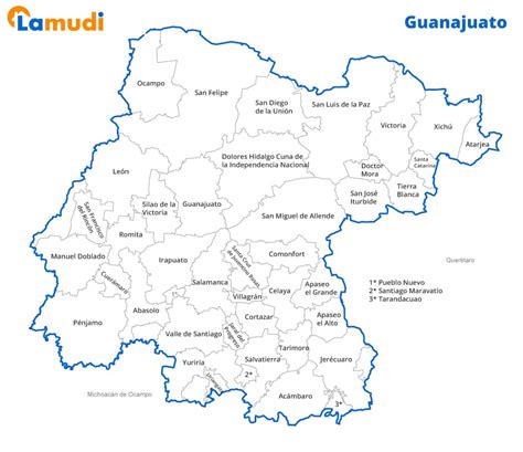Mapa De Guanajuato Y Sus Municipios Image To U