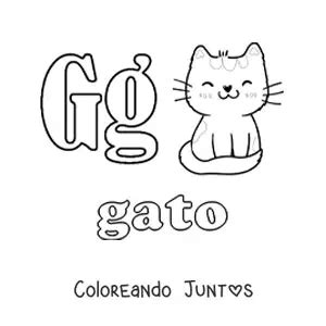 La Letra G Animada Con Forma De Globo Coloreando Juntos
