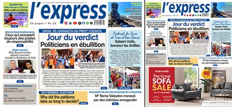 En Couverture Les Grands Titres De L Express De Ce Lundi 16 Octobre 2023