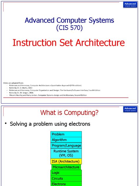 instruction set architecture pdf computer architecture central processing unit