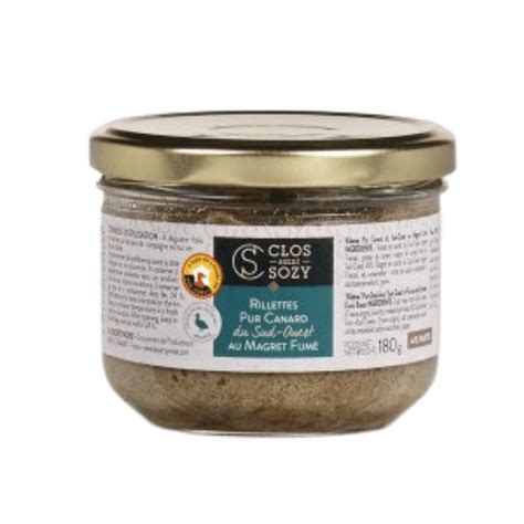 Rillettes pur canard magret fumé sans porc sans alcool verrine