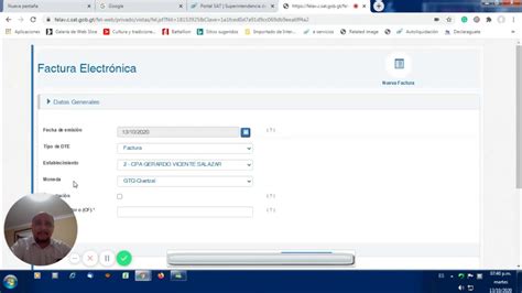 Como Emitir Una Factura Electronica En Linea FEL SAT Guatemala YouTube