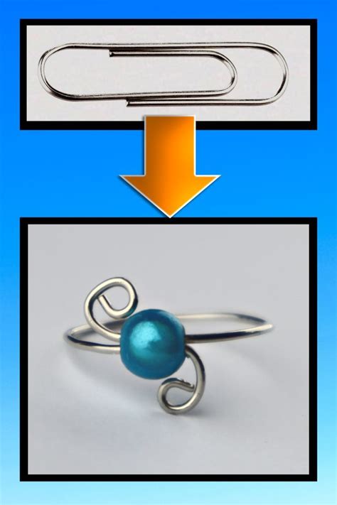 Easy Beaded Paperclip Ring Tutorial In 2024 How To Make Rings Diy