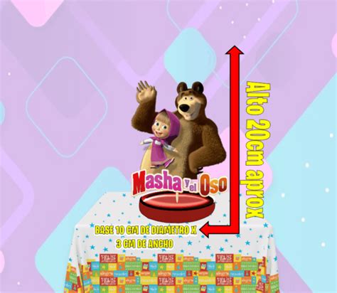 Masha Y El Oso Centro De Mesa Sakura Artesania