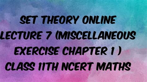 chapter 1 set theory youtube