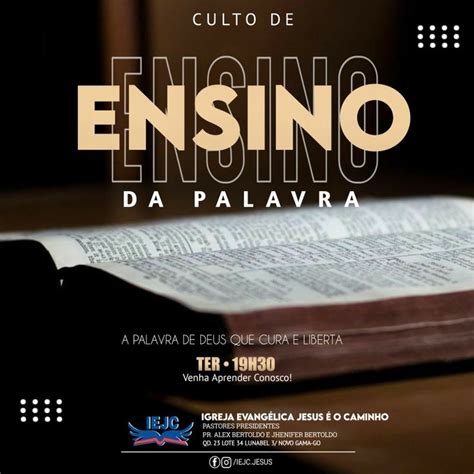 Culto De Ensino Da Palavra Church Graphic Design Church Poster