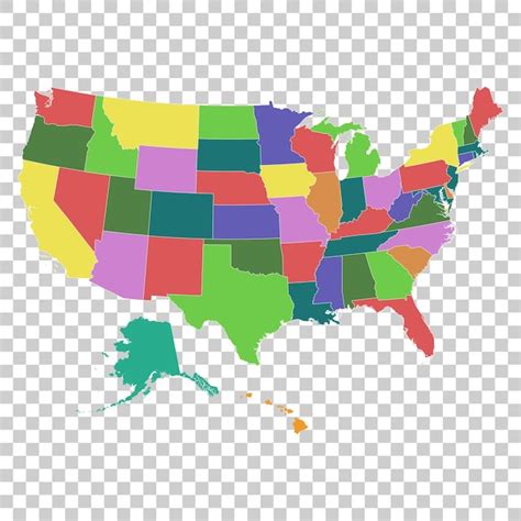 Ilustraci N Vectorial De Un Mapa De Estados Unidos De Alto Detalle Con