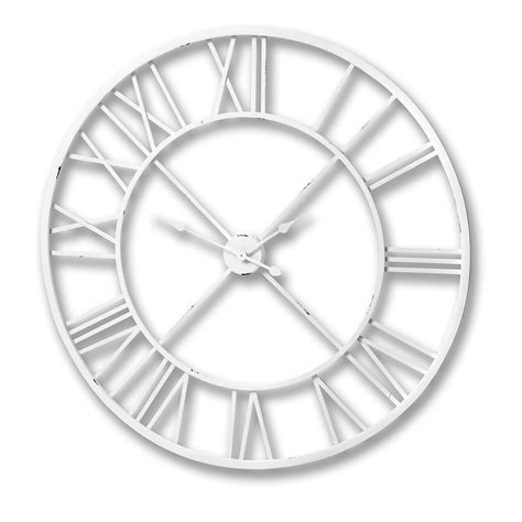 Antique White Roman Numeral Wall Clock From Hill Interiors