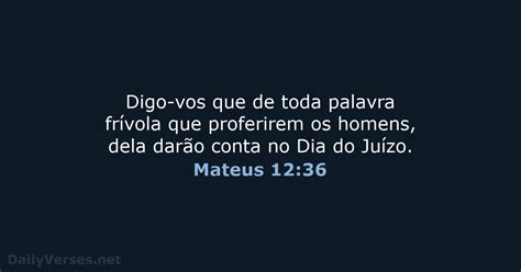 9 de novembro de 2023 Versículo da Bíblia do dia ARA Mateus 12 36