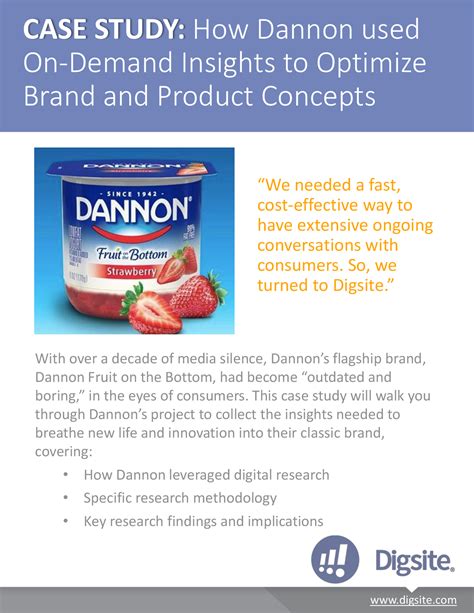CASE STUDY How Dannon Used On Demand Insights To Optimi