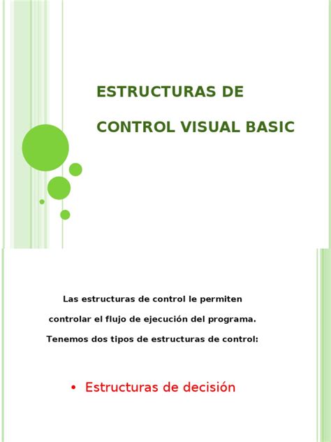 estructuras de control visual basic pdf