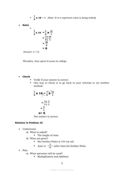 math 5 module 13 solving routine and non routine problems involving multiplication without or