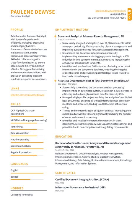 Top 18 Document Analyst Resume Objective Examples