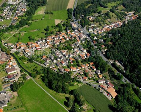 Mümling Grumbach aus der Vogelperspektive Dorf Ansicht am Rande