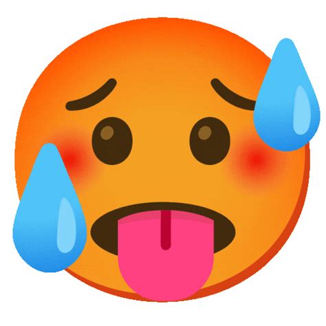 Cara Con Calor Emoji On Noto Color Emoji Animated