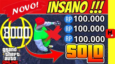 GTA 5 Online Como Ganhar Muito RP E DINHEIRO SOLO Melhor Que Glitch