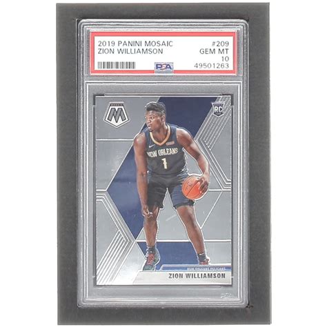 Zion Williamson Panini Mosaic Rc Psa Pristine Auction