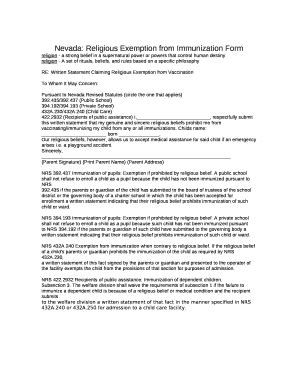 Religious Exemption Vaccine Form Fill And Sign Printable Template Online