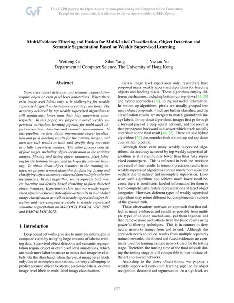 pdf multi evidence filtering and fusion for multi label classification object detection and