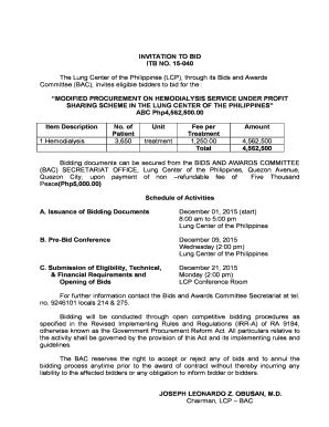 Fillable Online Lcp Gov INVITATION TO BID ITB NO 15 040 MODIFIED