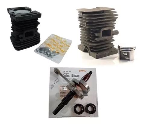 Kit Cilindro Virabrequim Retentor Rolamento Ms170 Stihl