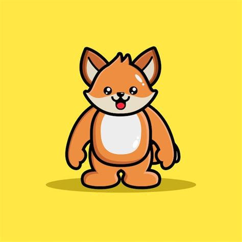 Ilustraci N De Dibujos Animados Lindo Zorro Vector Premium