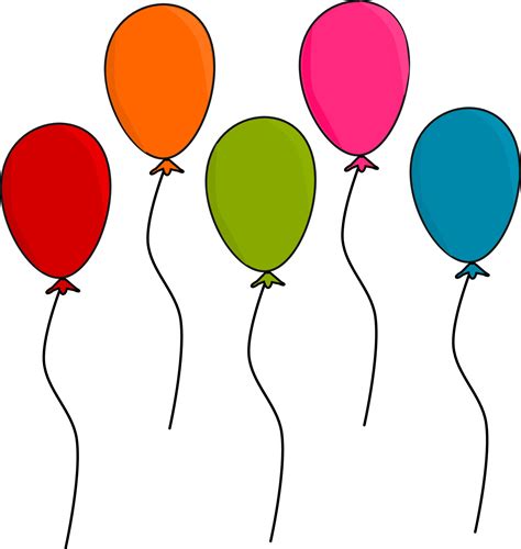 Balloon In Cartoon Style Bunch Of Balloons For Birthday And Party