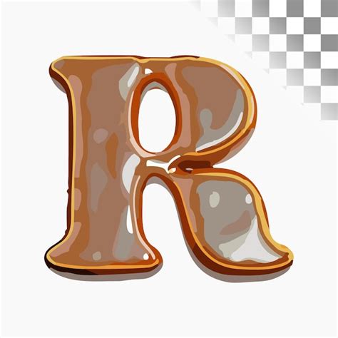 R Diseño de letras estilosa fuente caramelo alfabeto Vector Premium
