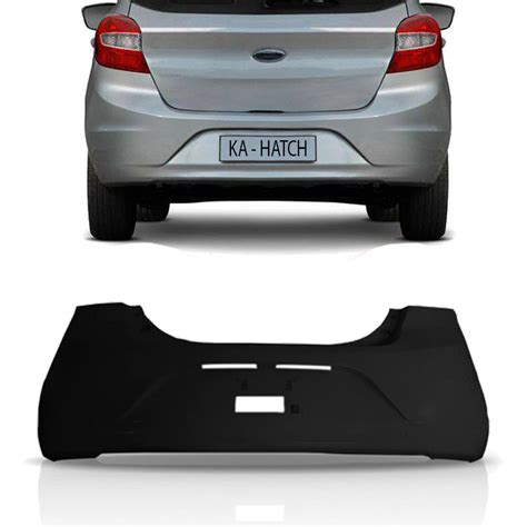 Para Choque Parachoque Traseiro Ka Hatch 15 16 17 18 Preto Liso