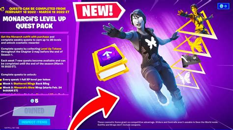 Live Monarch S Level Up Quest Pack Tonight Fortnite Item Shop Reset