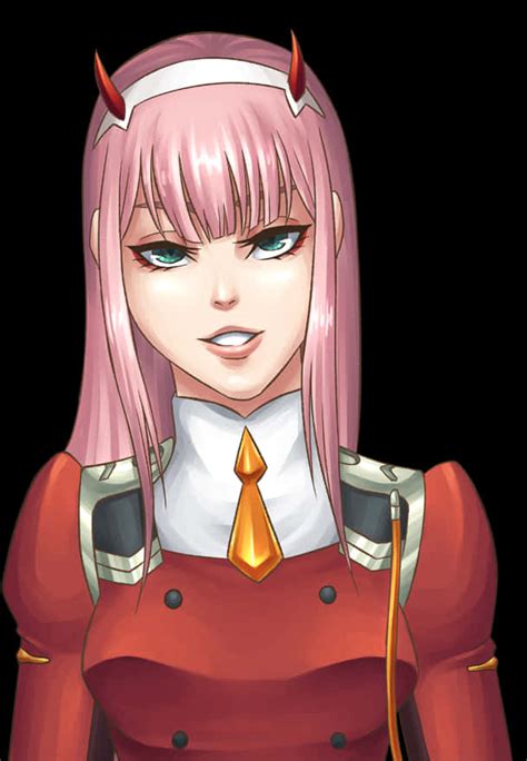 Zero Two Anime Character Portrait PNGpix